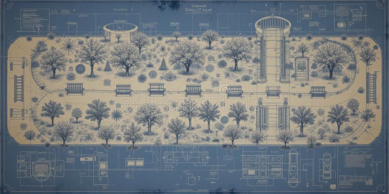 Orchard Schematic View Technical Drawing Stock Illustrations – 2 ...