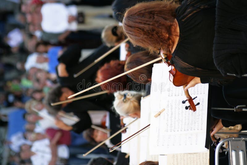 Orchestra of Classical Music Stock Image - Image of auditorium, musical ...