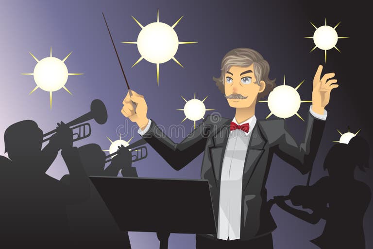 Orchestra Conductor Cartoon Stock Illustrations – 1,122 Orchestra ...