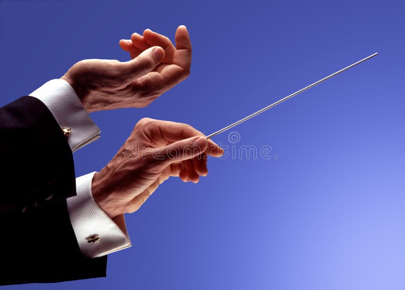 Orchestra conductor hands stock photo. Image of melody - 30315500