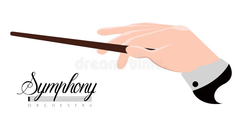 Orchestra Director Hand Icon Stock Vector - Illustration of ...