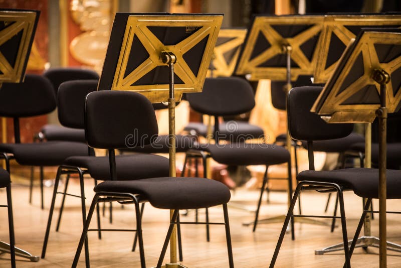 Orchestra Empty Seats on a Stage Stock Photo - Image of orchestra ...