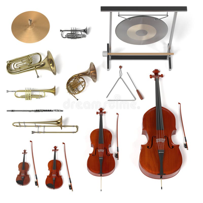 Orchestra Musical Instruments Stock Illustration - Illustration of ...