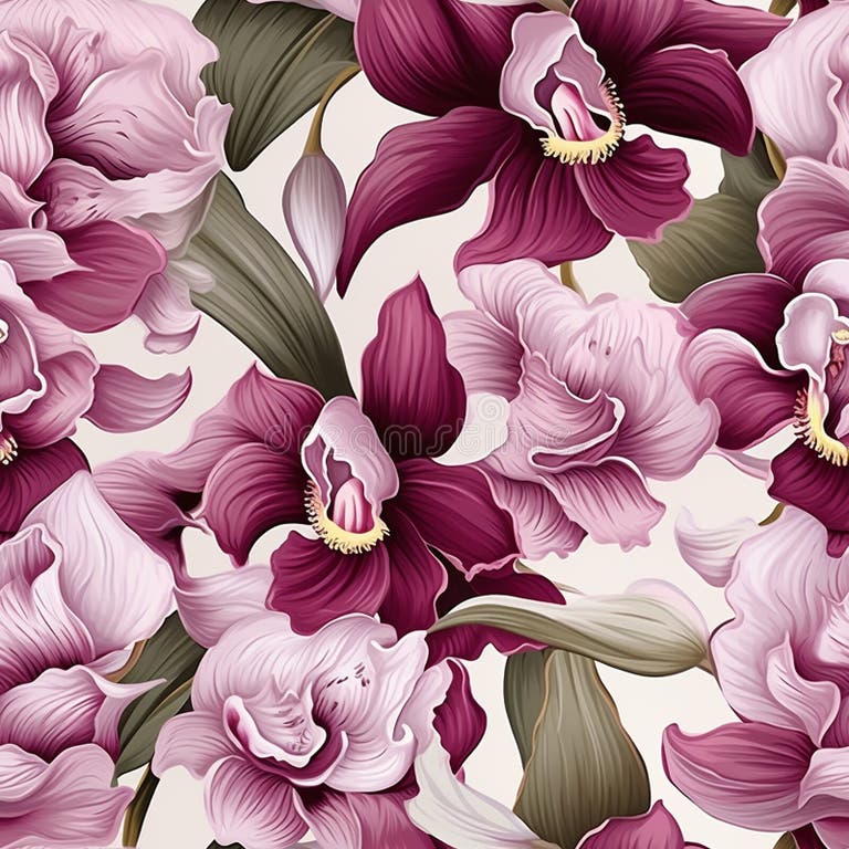 Orchid Abstract for Digital Art Stock Illustration - Illustration of ...