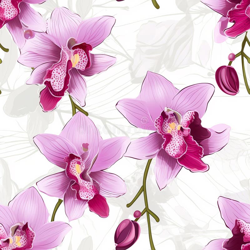 Orchid Abstract for Digital Art Stock Illustration - Illustration of ...