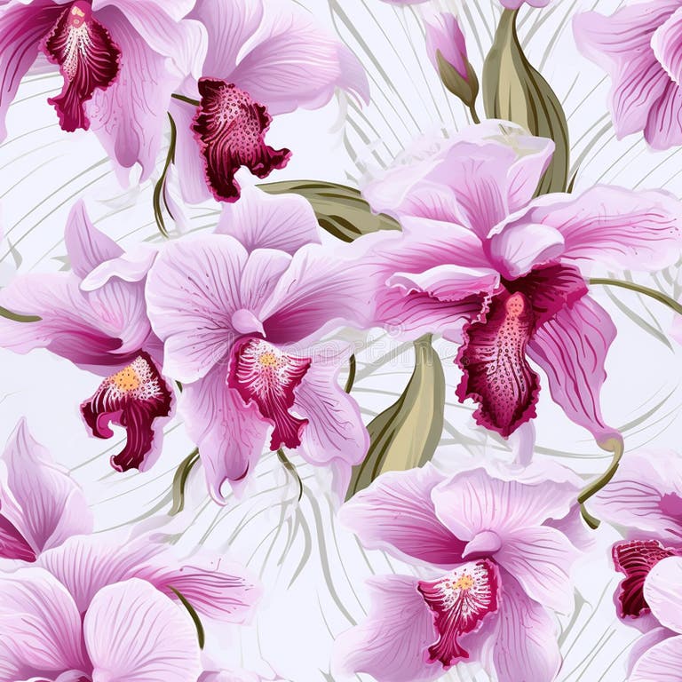 Orchid Fabric for a Unique and Eye-catching Design Stock Illustration ...
