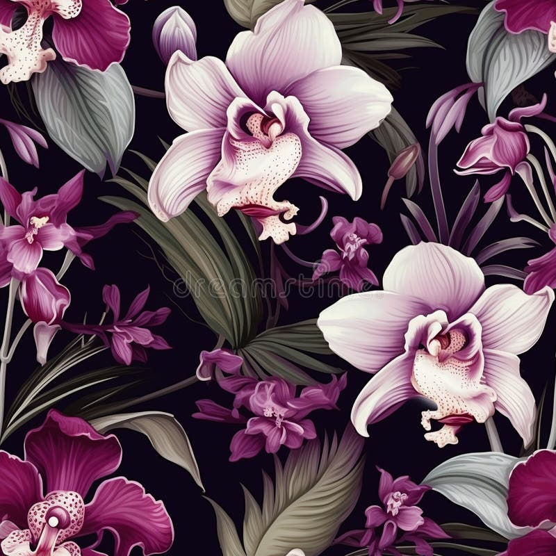 Orchid Fabric for a Unique and Eye-catching Design Stock Illustration ...