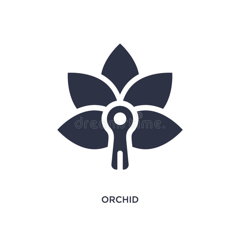 Orchid Icon on White Background. Simple Element Illustration from ...