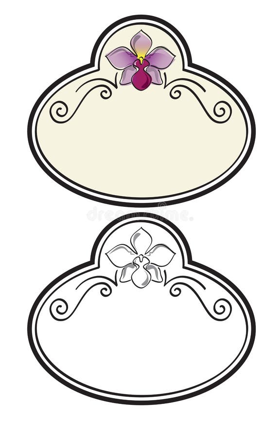 Orchid sign vector stock vector. Illustration of black - 20910285