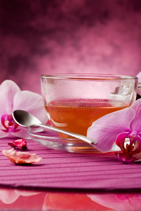 Orchid Tea stock image. Image of delicious, relaxation - 19646907