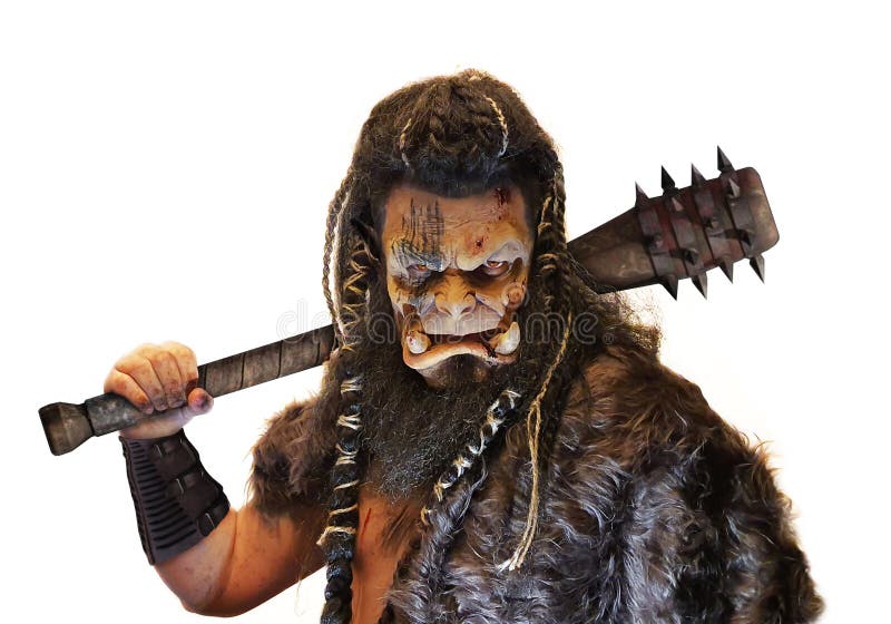 Orco Maske Halloween Monster Horror Warrior Stock Image - Image of orco ...