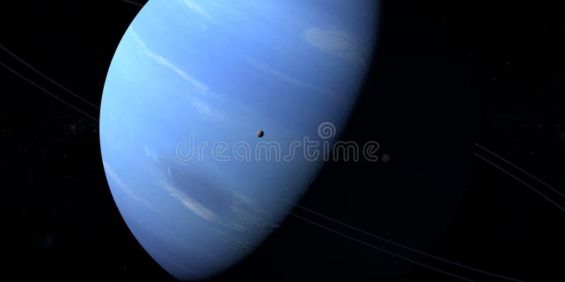 Orcus Dwarf Planet in Orbit with Neptune at Background Stock ...