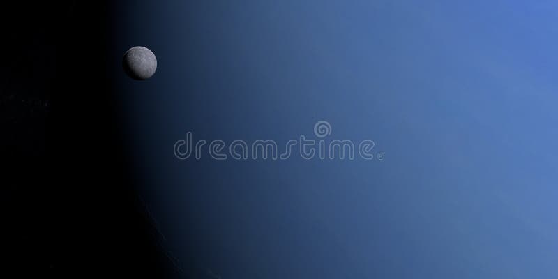 Dwarf Planet Orcus Orbiting Near Neptune Planet Stock Illustration ...