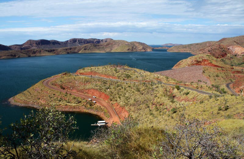 Ord River Dam, Lake Argyle stock image. Image of crocodiles - 15010009
