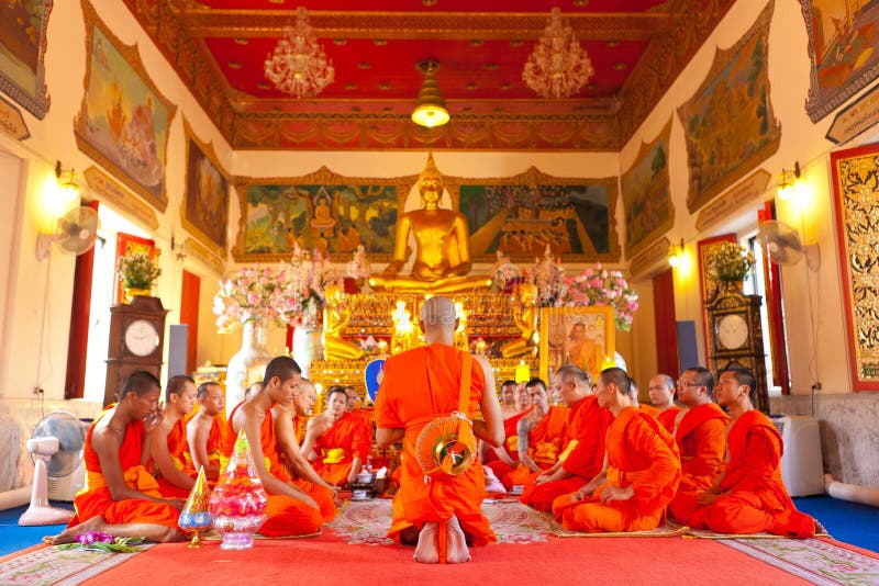 Ordain into Monkhood Ceremony Editorial Photo - Image of faith ...