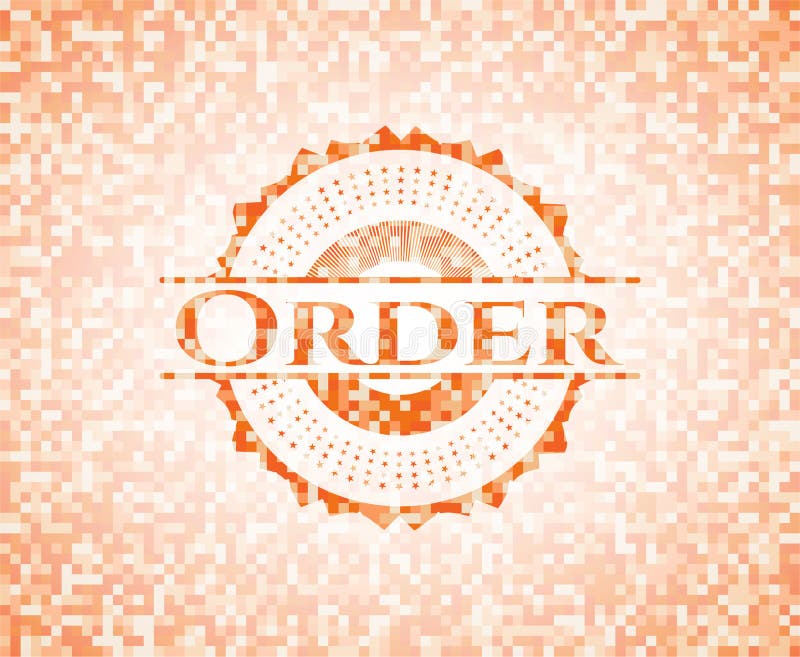 Order Abstract Orange Mosaic Emblem with Background EPS10 Stock Vector ...