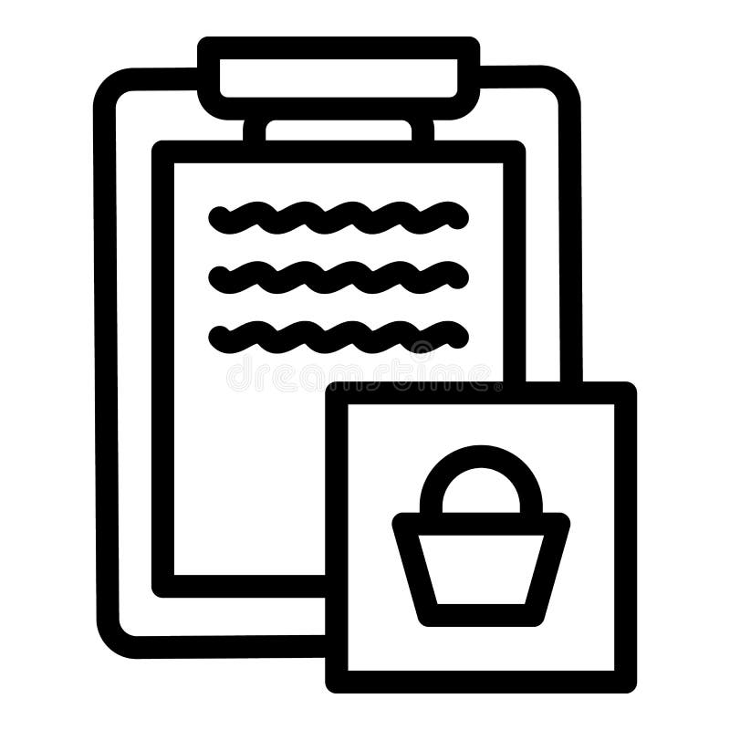 Order Basket Icon Outline Vector. Fill Form Stock Vector - Illustration ...