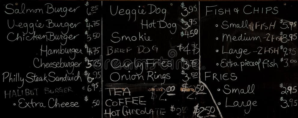 Order Board at a Snack Stand Stock Image - Image of lunch, hamburger ...