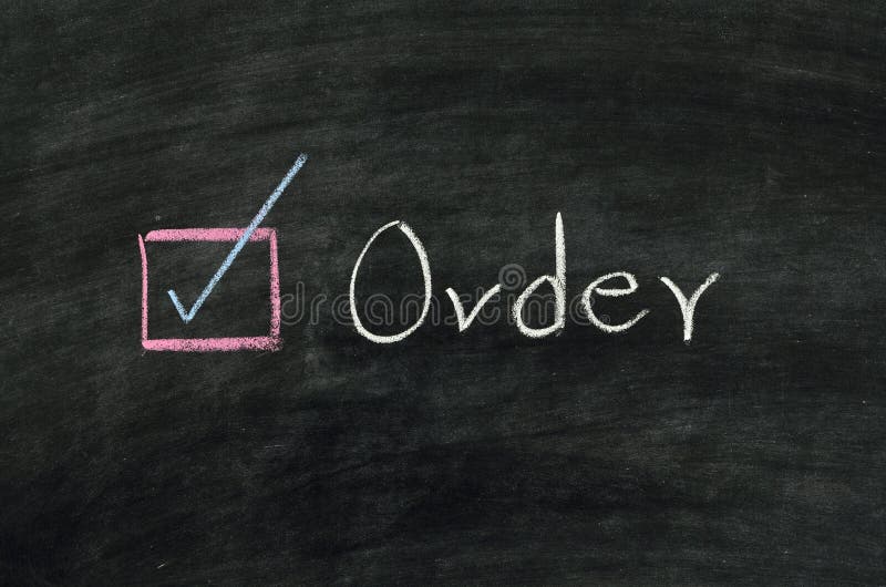 Order and button stock image. Image of financial, black - 28846151