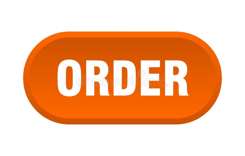 Order Button. Rounded Sign on White Background Stock Vector ...
