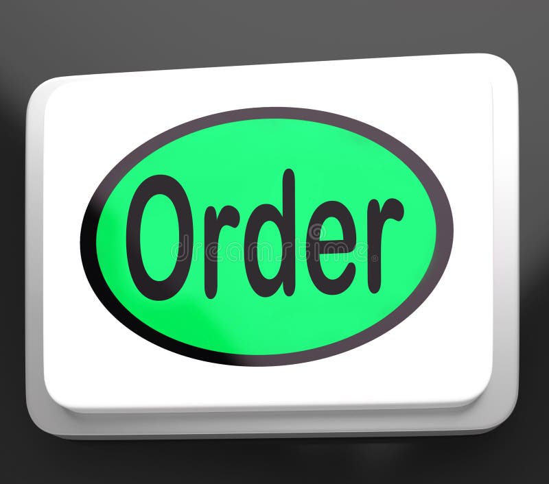 Order Button Shows Buying Online in Web Stores Stock Illustration ...