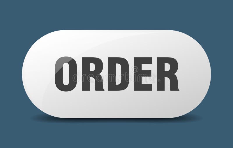 Order Button. Sticker. Banner. Rounded Glass Sign Stock Vector ...