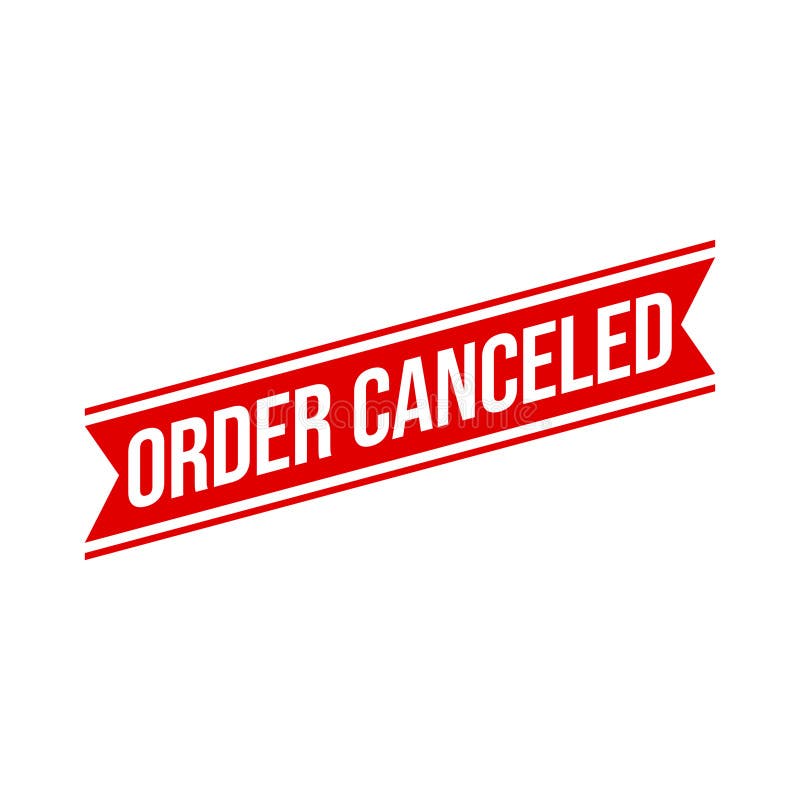 Order Canceled Letter Rubber Stamp Template Design Stock Vector ...