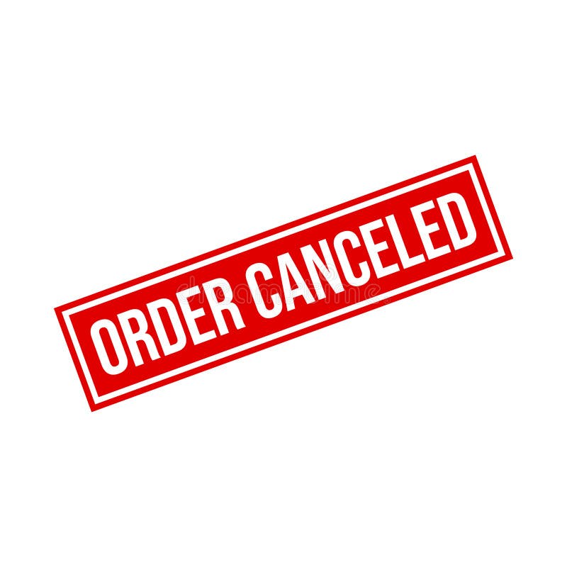 Order Canceled Letter Rubber Stamp Template Design Stock Vector ...
