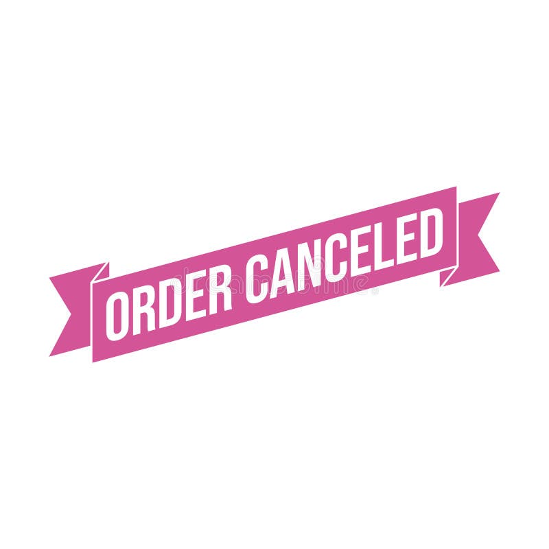 Order Canceled Letter Rubber Stamp Template Design Stock Illustration ...