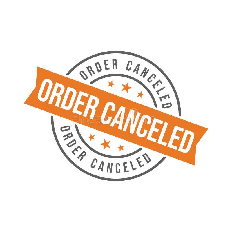 Order Canceled Letter Rubber Stamp Template Design Stock Vector ...