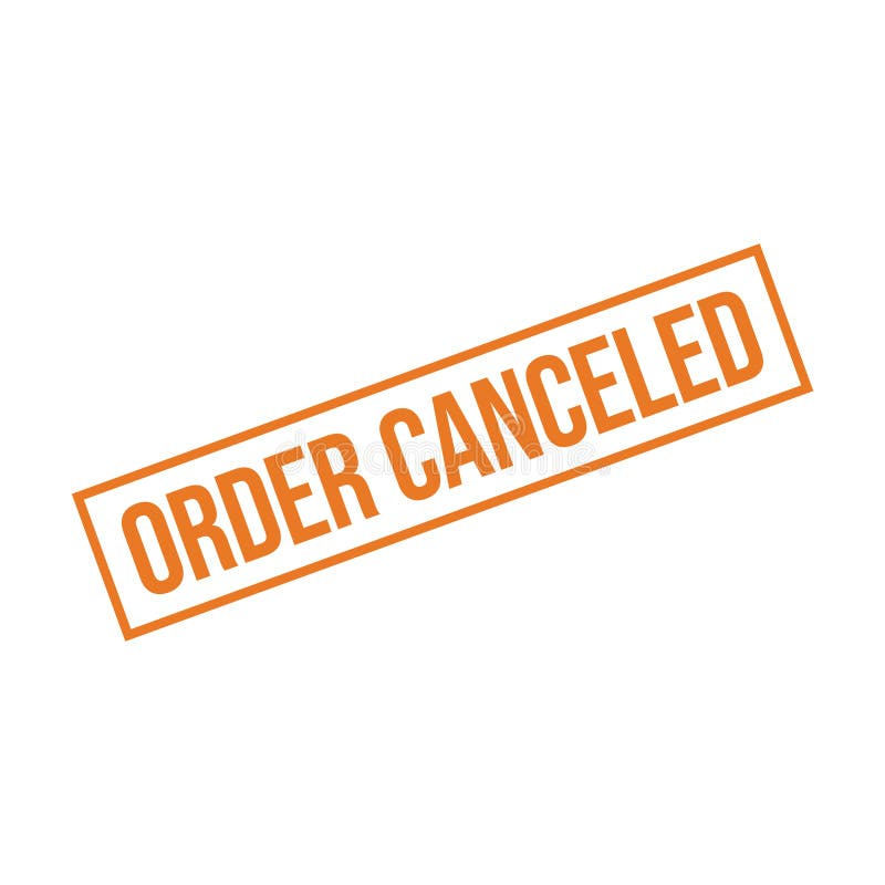 Order Canceled Letter Rubber Stamp Template Design Stock Vector ...