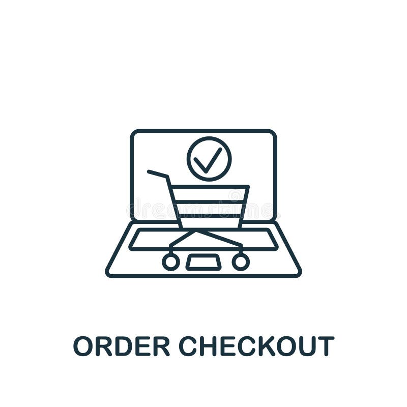 Order Checkout Icon. Line Simple Line Retail Icon for Templates, Web ...