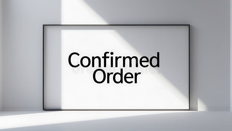 Order Confirmation Displayed in a Minimalistic Space with Strong ...
