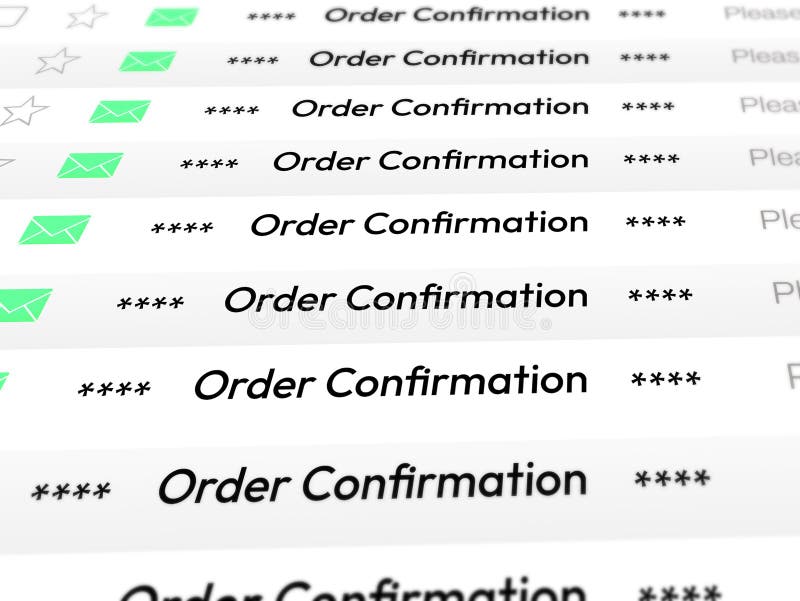 Order Confirmation Email Style Background with Scrolling View ...