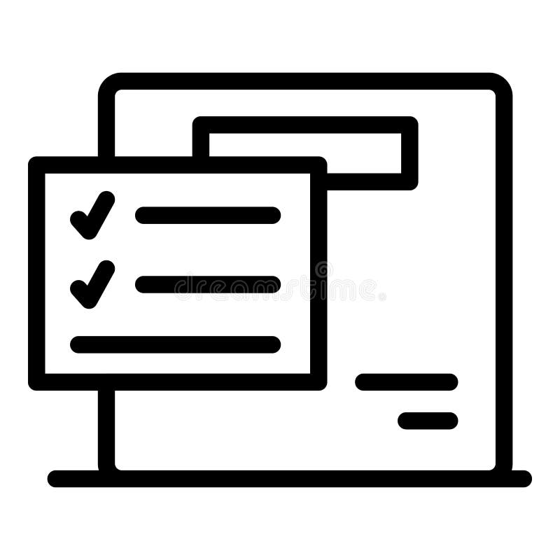 Order Data Icon Outline Vector. Car Job Stock Vector - Illustration of ...