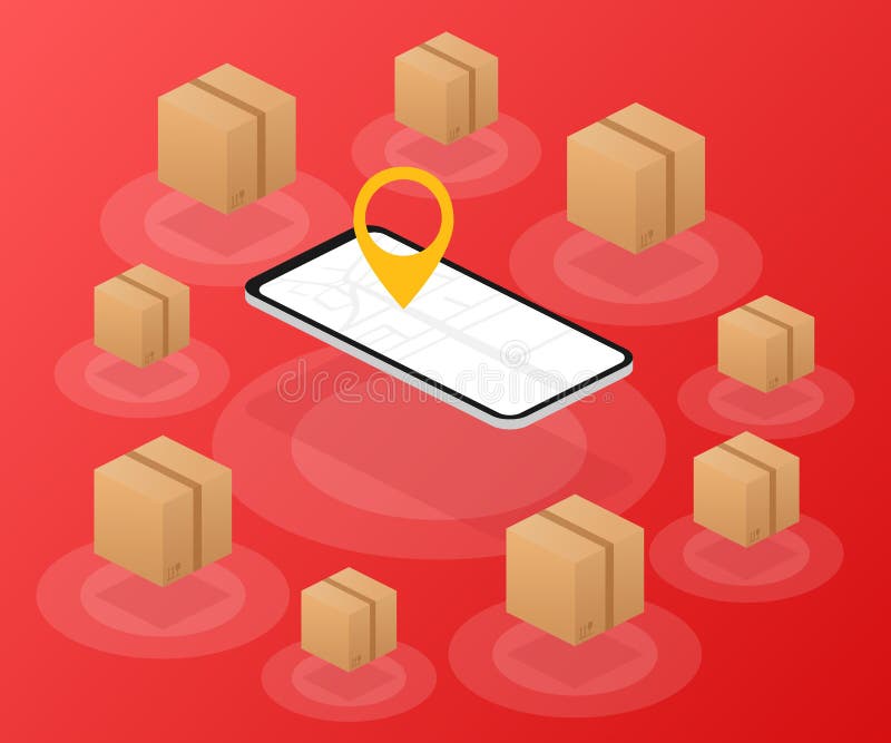 Order Delivery. Parcel Tracking Website on Smartphone Screen. Online ...