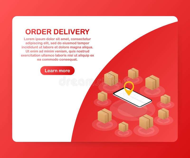 Order Delivery. Parcel Tracking Website on Smartphone Screen. Online ...