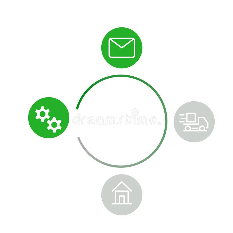 Order Delivery Status, Post Parcel Package Tracking Vector Icons. Order ...