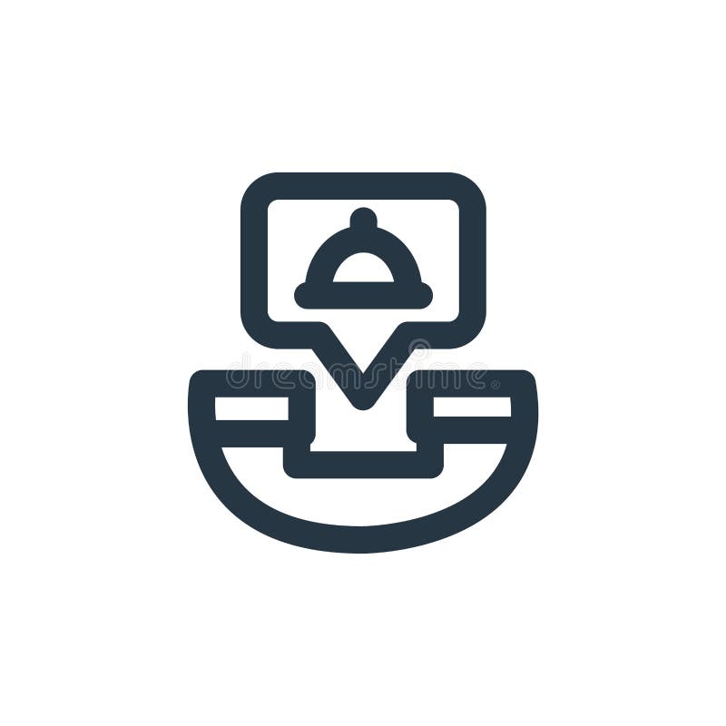 Order Food Icon Vector from Restaurant Concept. Thin Line Illustration ...