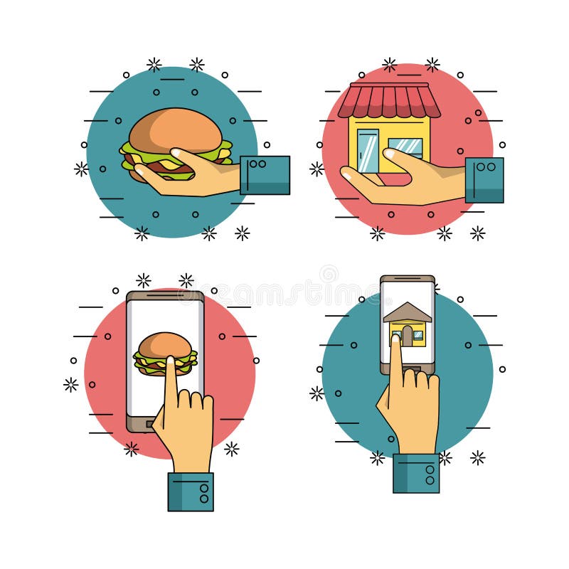 Order food online stock vector. Illustration of package - 130141271