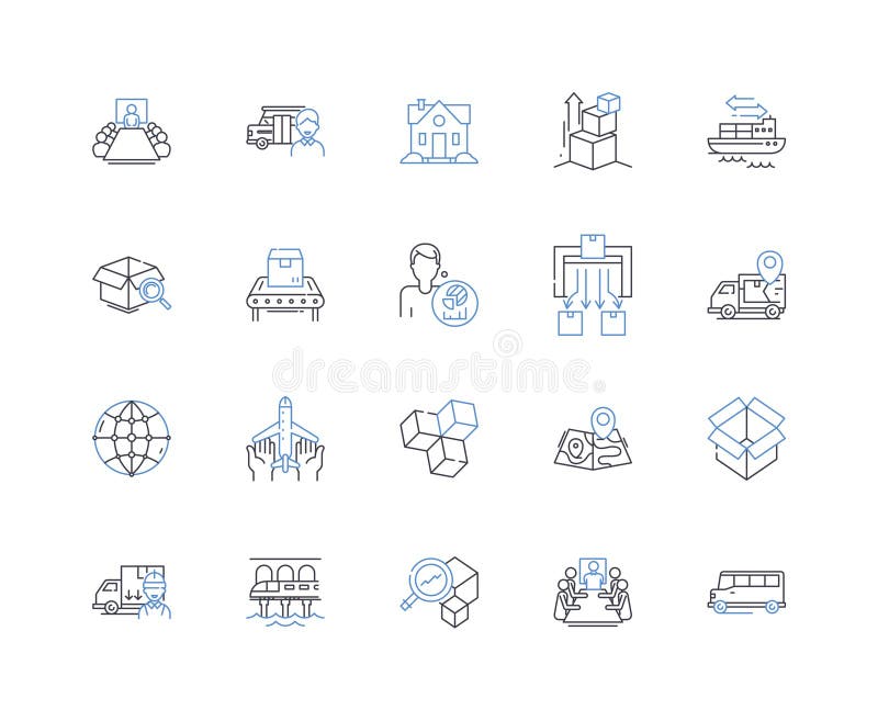 Order Fulfillment Line Icons Collection. Delivery, Shipping, Logistics ...