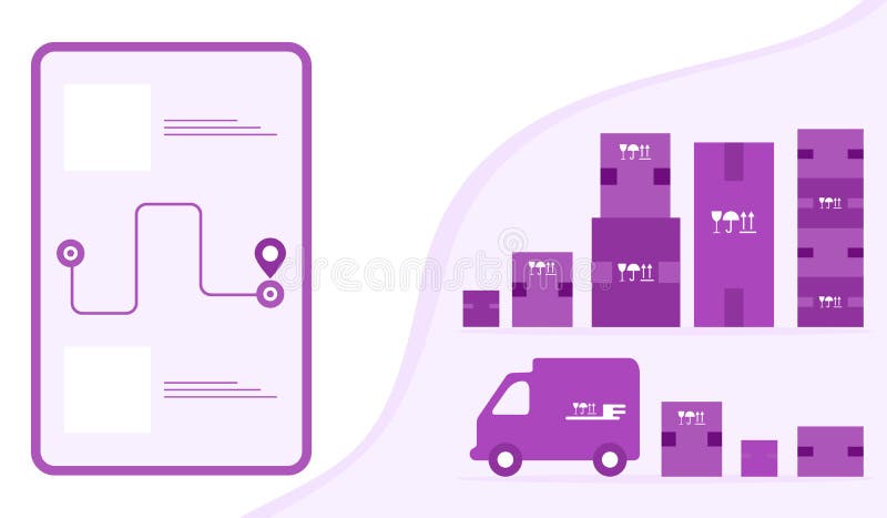 Order Goods Online Warehouse Delivery Online Store Stock Vector ...