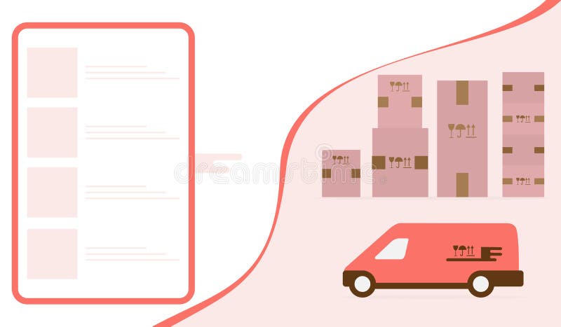 Order Goods Online Warehouse Delivery Online Store Stock Vector ...