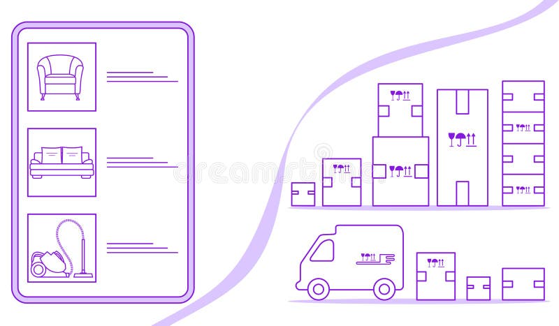 Order Goods Online Warehouse Delivery Online Store Stock Vector ...