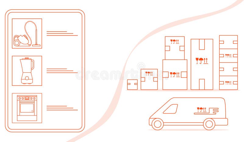 Order Goods Online Warehouse Delivery Online Store Stock Vector ...