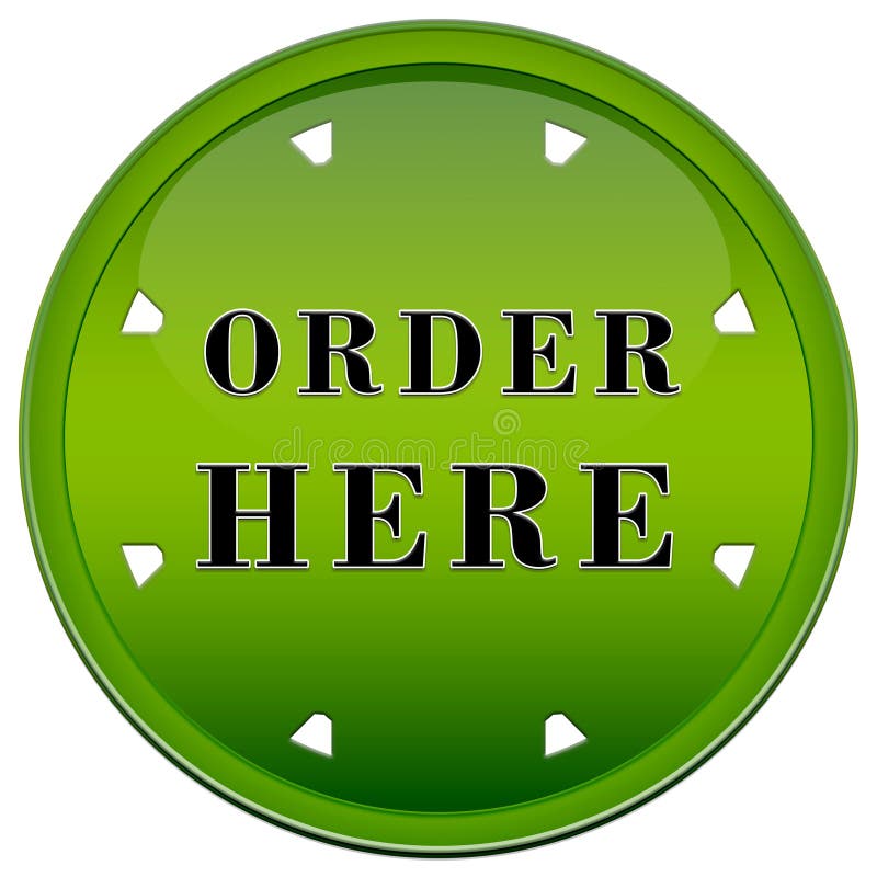 Order here button stock illustration. Illustration of computer - 116779628