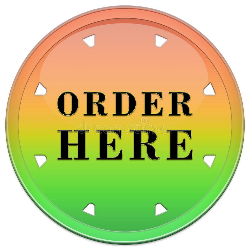 Order here button stock illustration. Illustration of arrows - 90855816