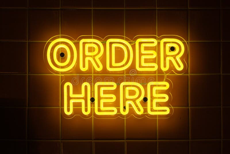 Order here - Neon light stock photo. Image of shaped - 344794252