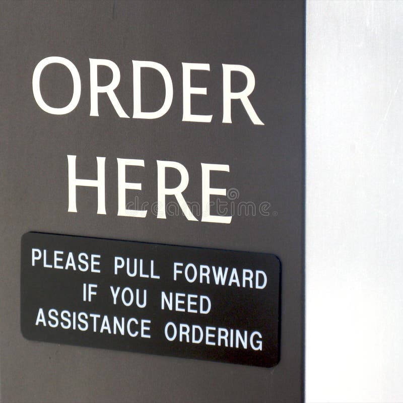 Order Here Sign stock photo. Image of ordering, pull, assistance - 4853736
