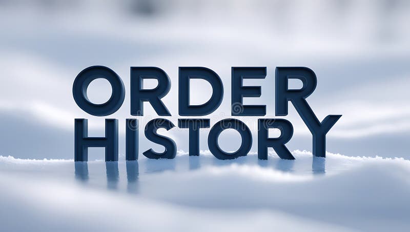 Order History Snow Setting with Clear Text Display and Background ...